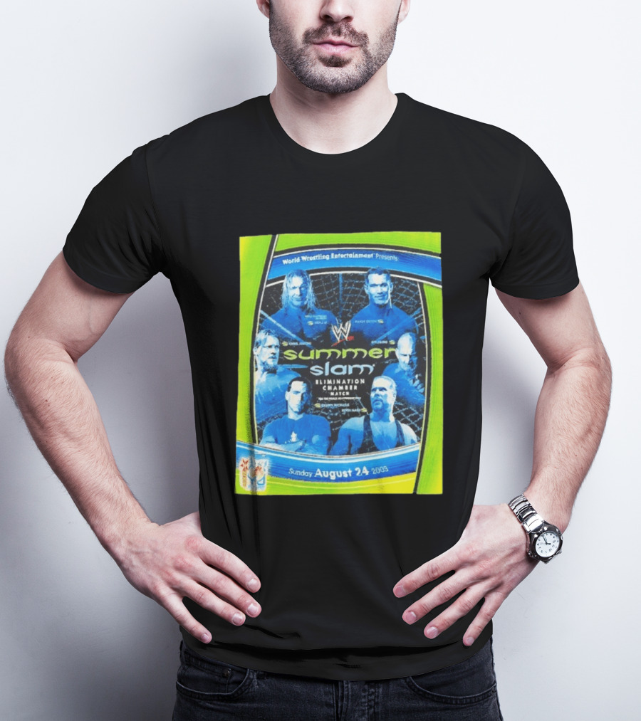 WWE SummerSlam 2003 Elimination Chamber Match T-Shirt