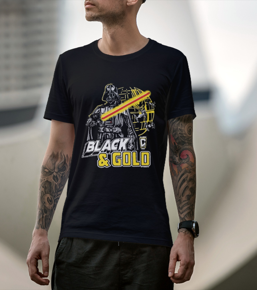 Columbus Crew Star Wars Darth Vader Black Gold T-Shirt
