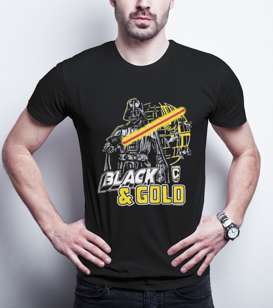Columbus Crew Star Wars Darth Vader Black Gold T-Shirt