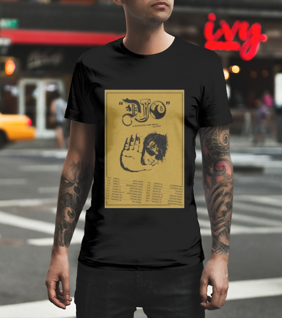 Djo Supporting Tame Impala Tour 2026 Dates And Locations T-Shirt