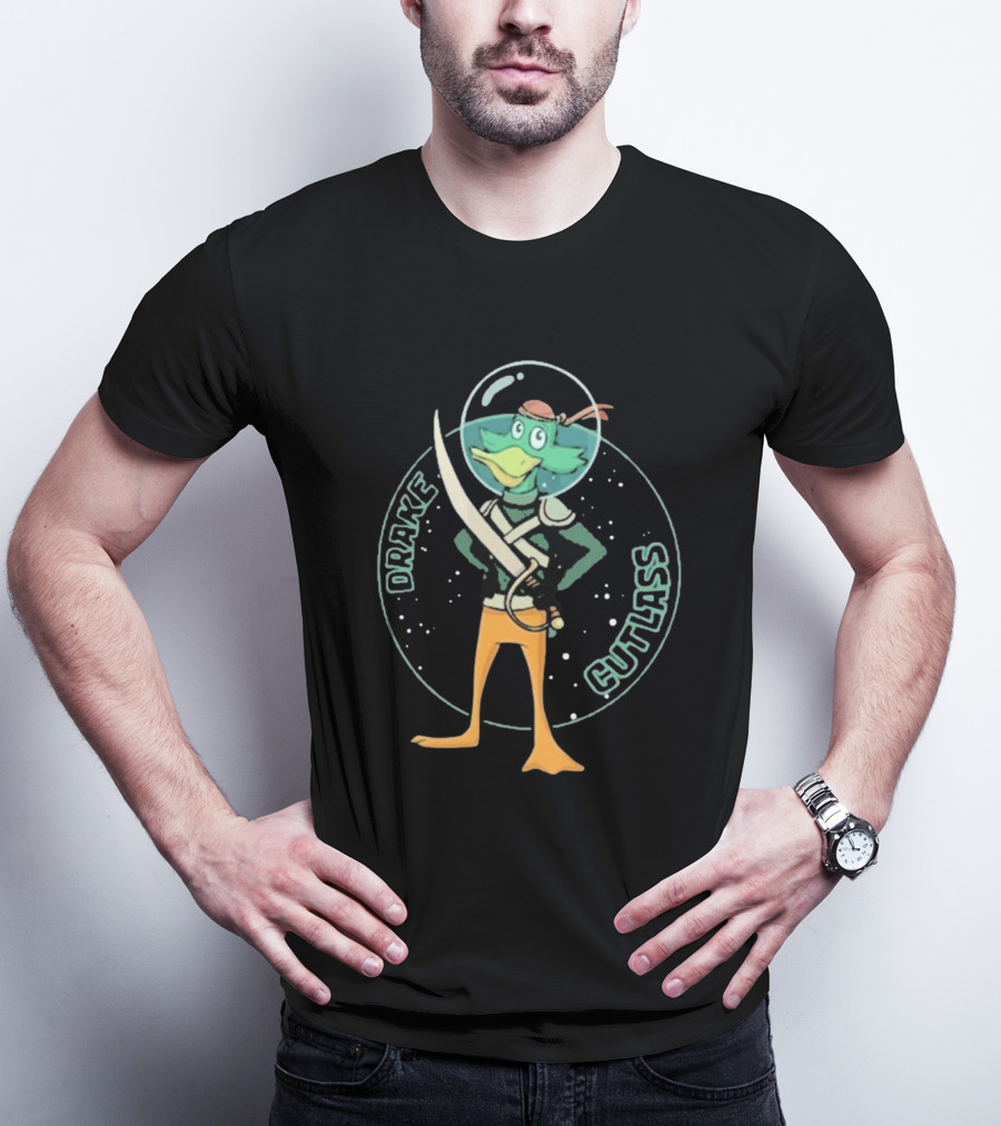 Drake Cutlass Duck Sword Space Adventure T-Shirt