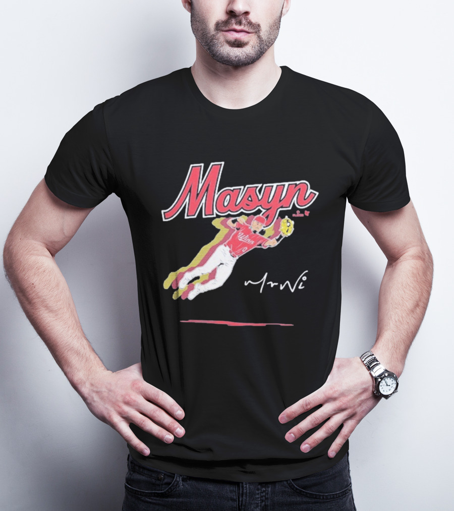 Masyn Winn Baseball Superstar Dynamic Action Pose T-Shirt