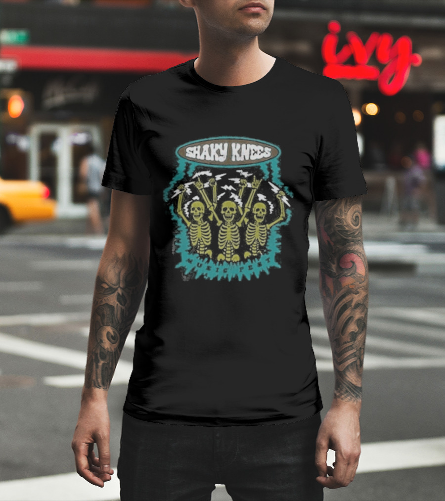 Shaky Knees Festival Neon Skeleton Trio T-Shirt