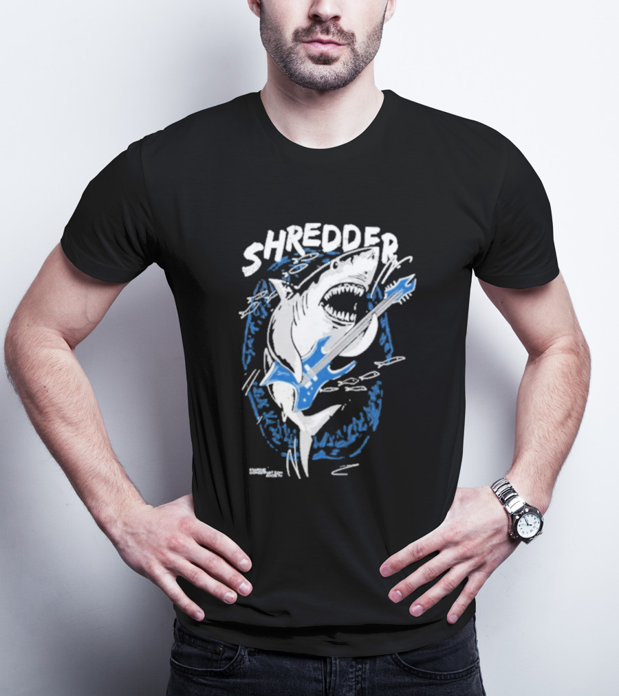 Shredder Shark With Electric Guitar T-Shirt