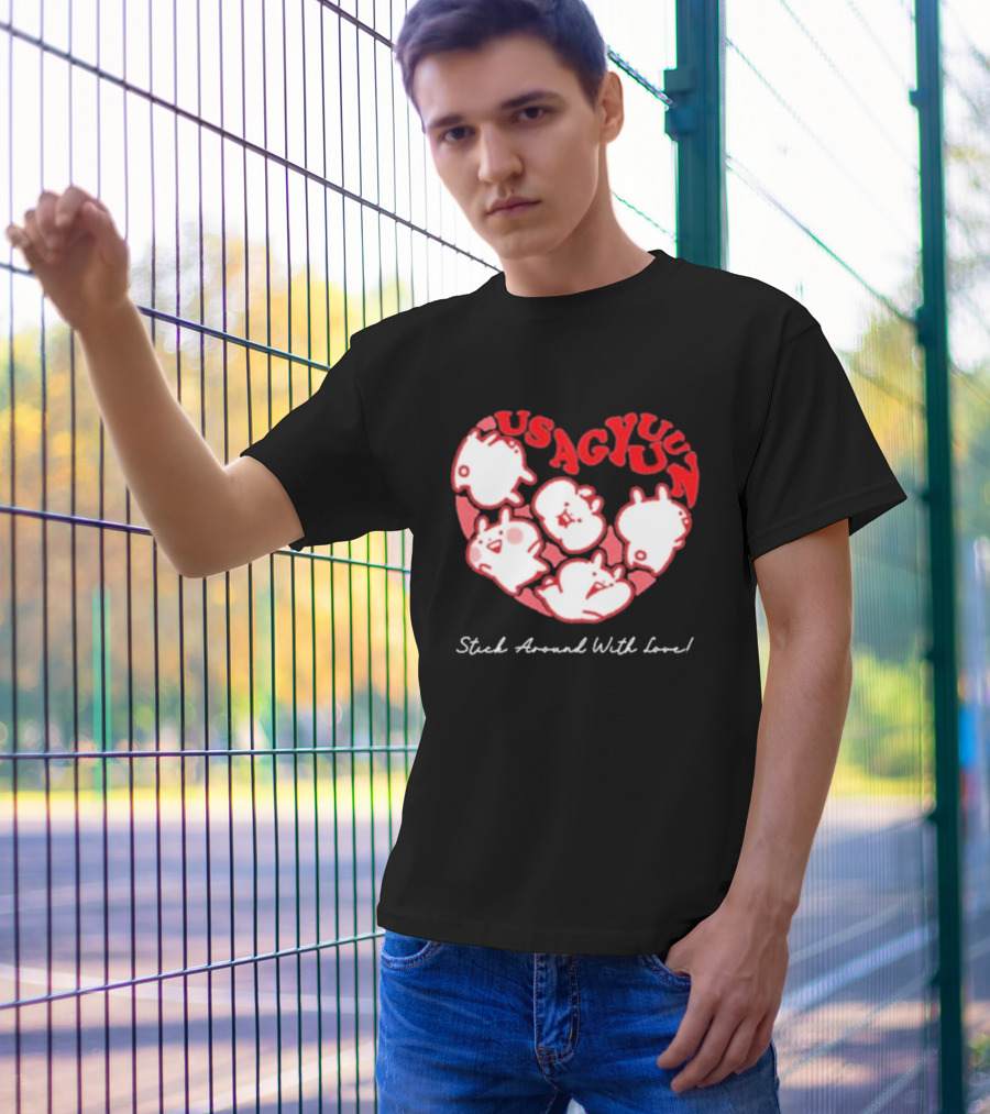 Usagyuuun 9th Anniversary Stick Around With Love T-Shirt