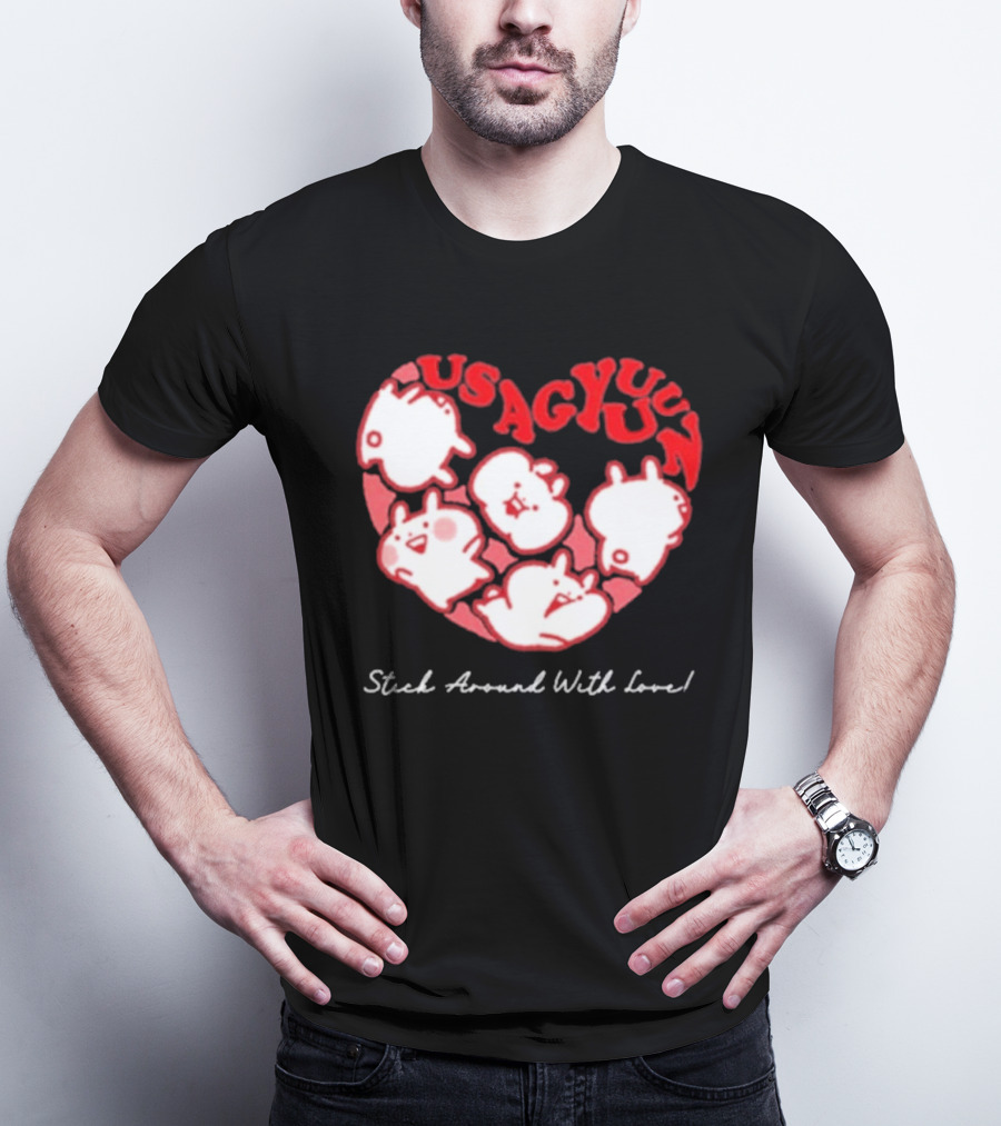Usagyuuun 9th Anniversary Stick Around With Love T-Shirt