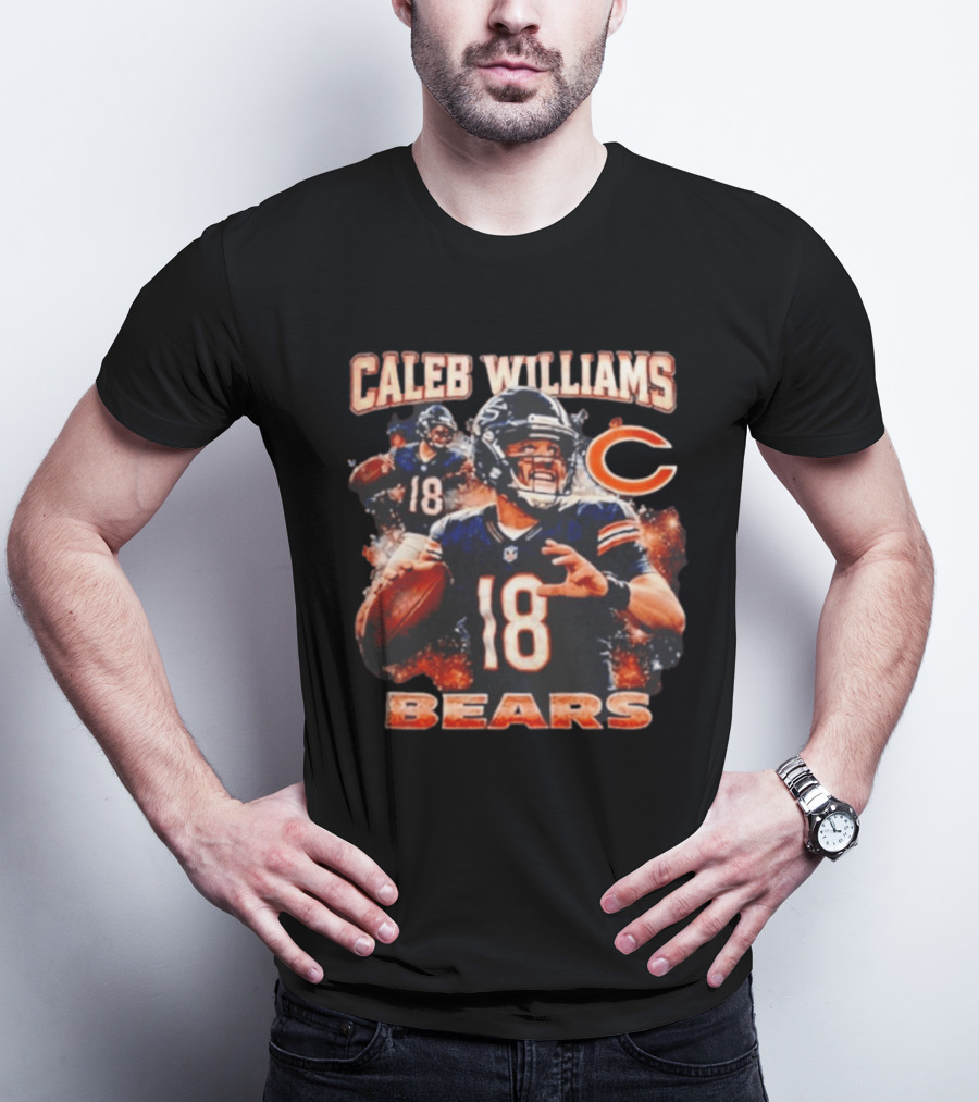 Caleb Williams #18 Chicago Bears Quarterback Football Fan Gear T-Shirt