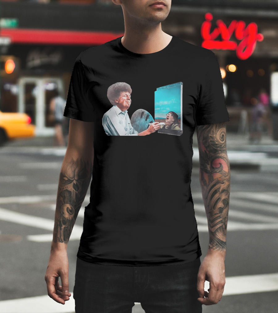 Donald Trump Bob Ross Painting Parody Humor Political T-Shirt