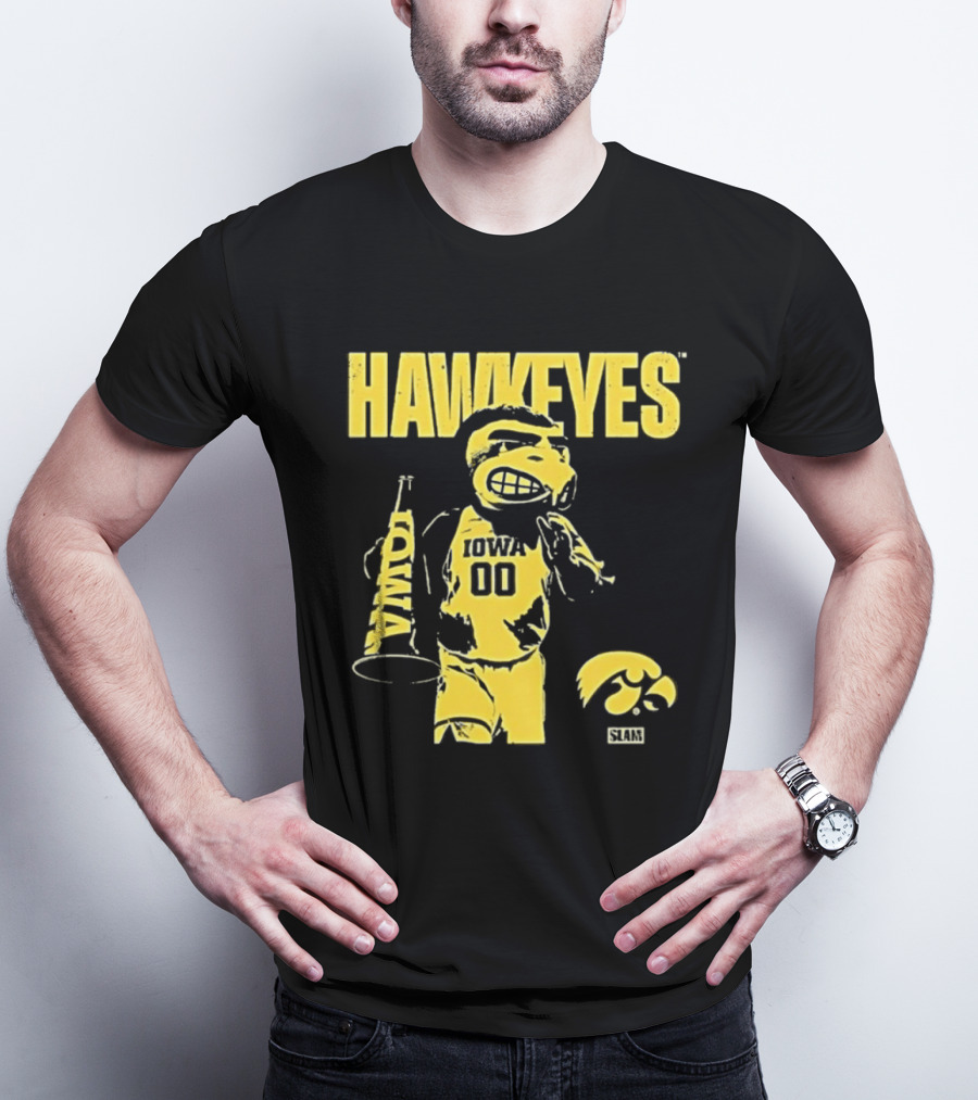 Iowa Hawkeyes Herky The Hawk 00 Slam Basketball T-Shirt