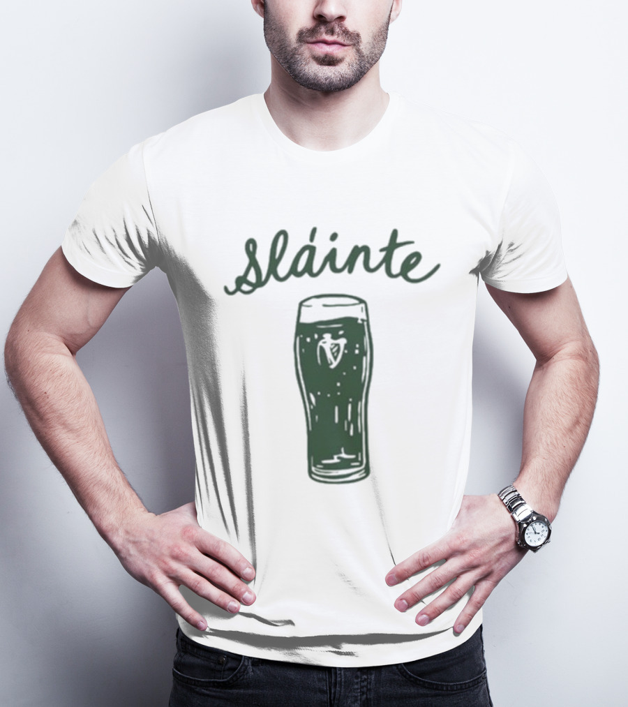 St. Patrick's Day Sláinte Irish Pint Glass Cheers T-Shirt