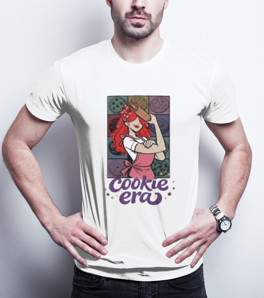 Chloe Sexton Cookie Era Retro Baking Rolling Pin Red Hair Apron T-Shirt