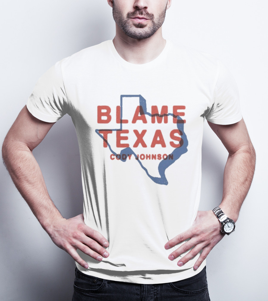 Cody Johnson Blame Texas Map Outline Event T-Shirt