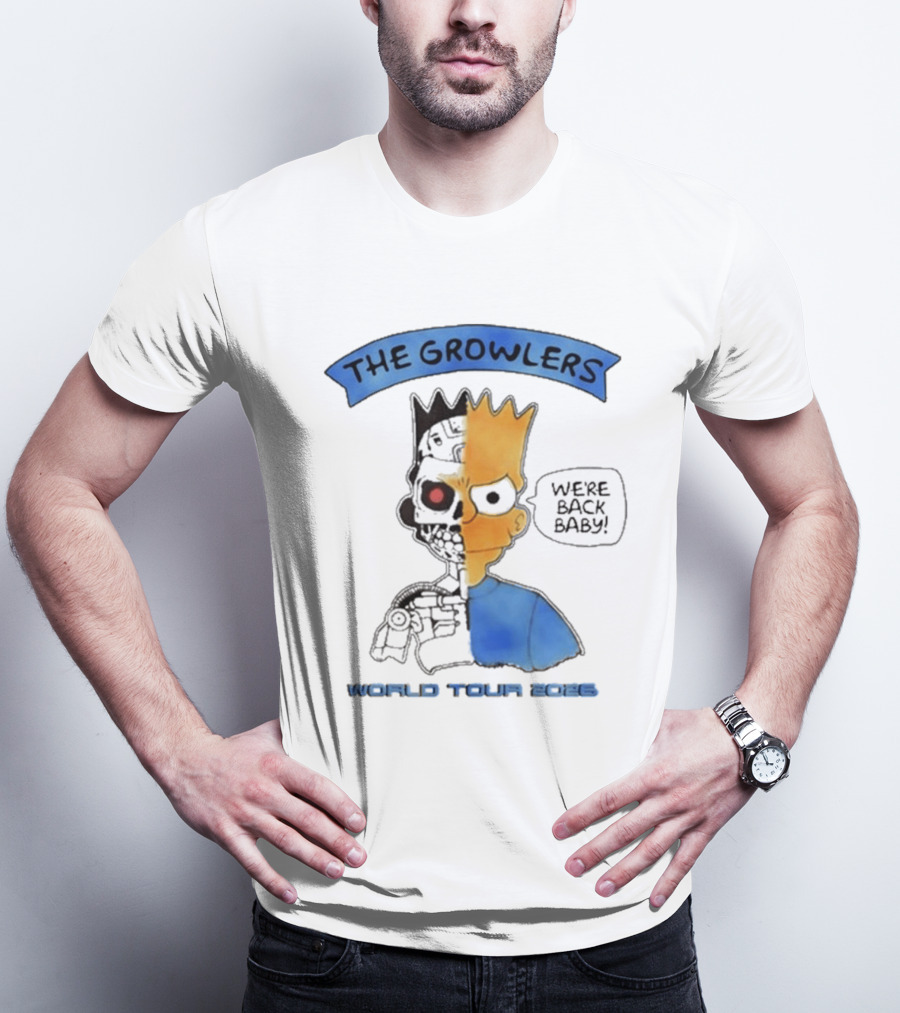 The Growlers We're Back Baby World Tour 2026 Bart Robot T-Shirt