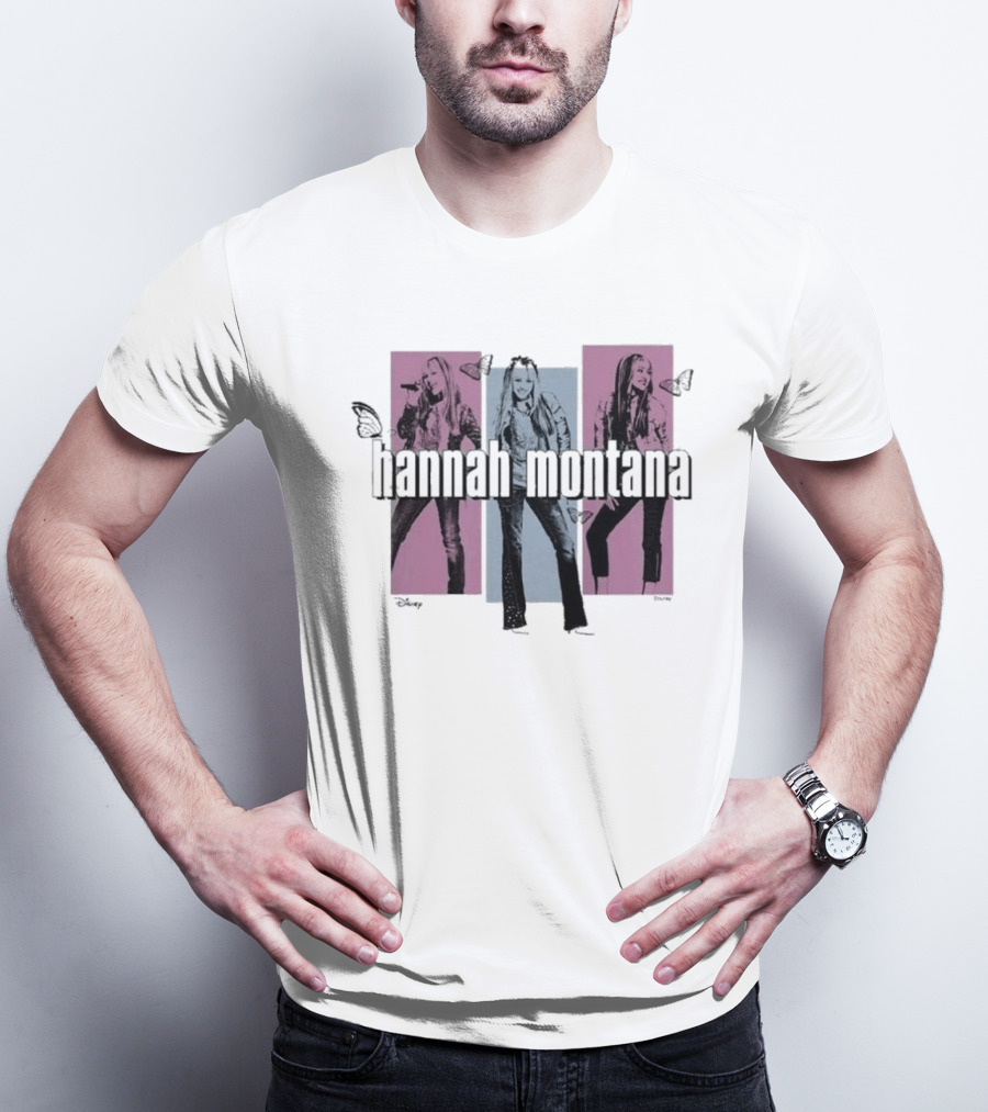 Disney Hannah Montana Miley Cyrus Butterfly Fashion Pop T-Shirt