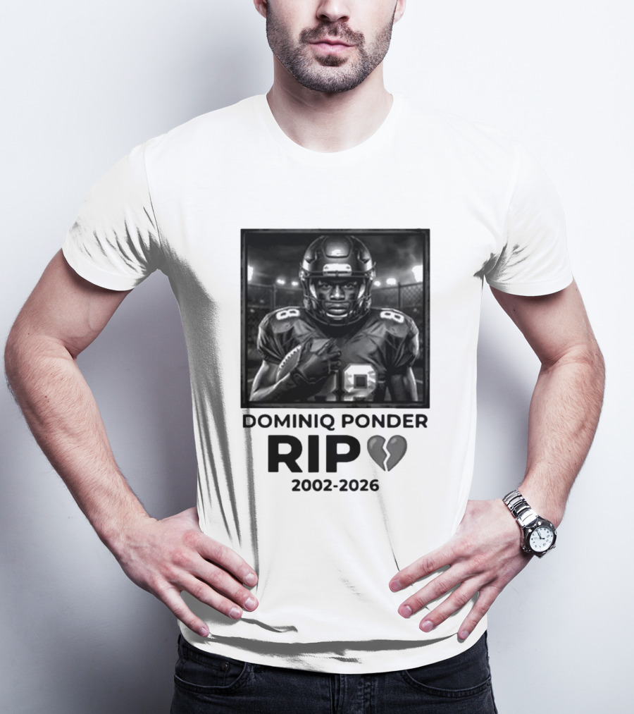 Dominiq Ponder Rip 2002 2026 Football Player T-Shirt