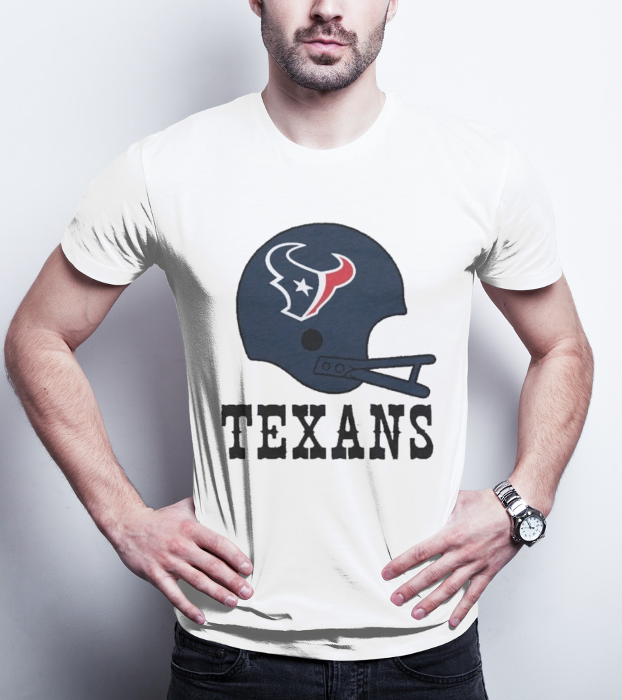 Houston Texans Big Helmet Texans Football Team T-Shirt