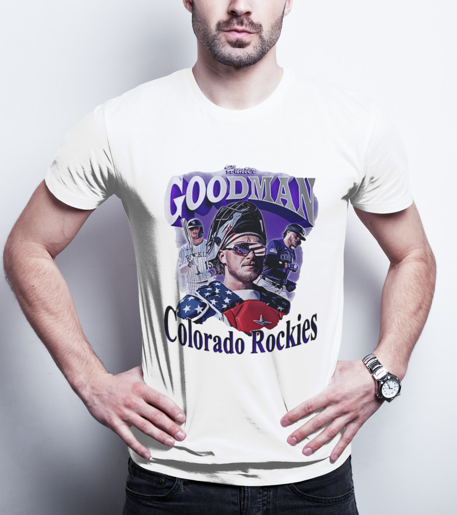 Hunter Goodman Colorado Rockies Catcher And Player Patriots 2026 T-Shirt
