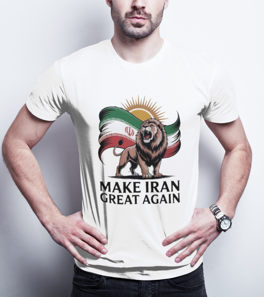 Make Iran Great Again Persian Lion Flag Sun T-Shirt