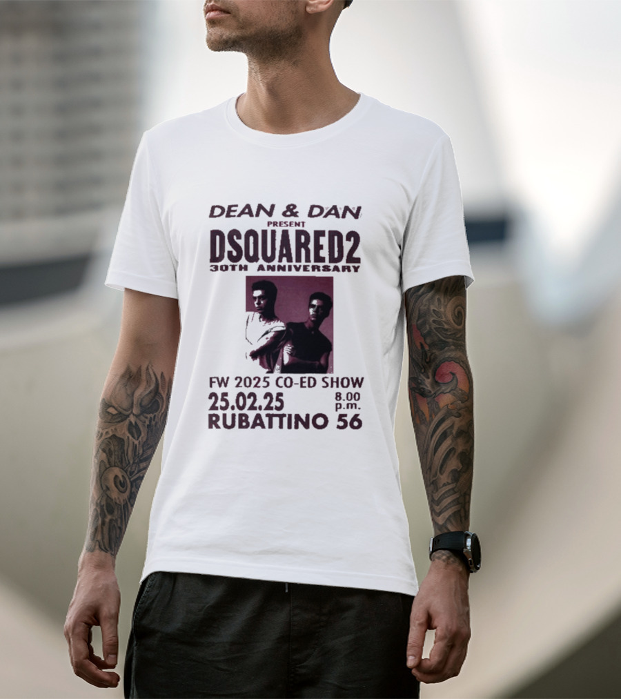 Dean & Dan Present Dsquared2 30th Anniversary FW 2025 Co Ed Show Rubattino 56 25.02.25 8 P.m. T-Shirt