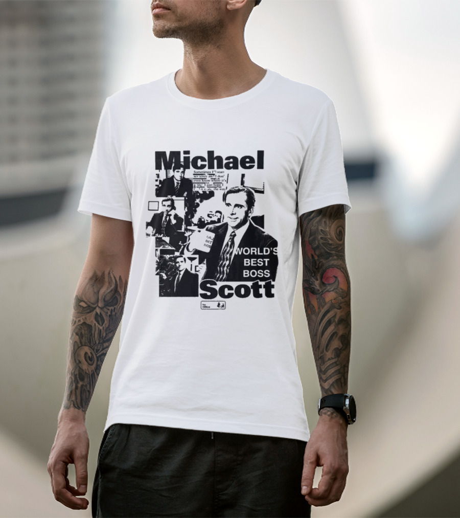 Michael Scott World's Best Boss The Office Iconic TV Comedy T-Shirt