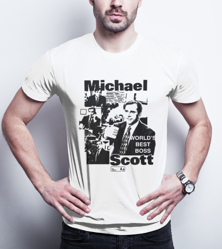 Michael Scott World's Best Boss The Office Iconic TV Comedy T-Shirt