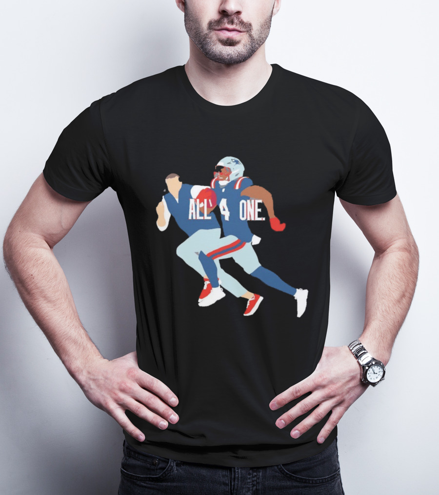 All 4 One New England Patriots Mike Vrabel Antonio Gibson Football T-Shirt