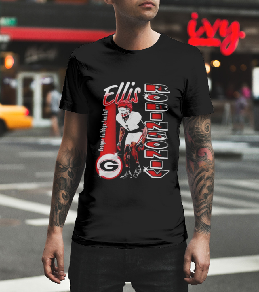 Ellis Robinson IV Georgia Bulldogs Football Illustrated T-Shirt