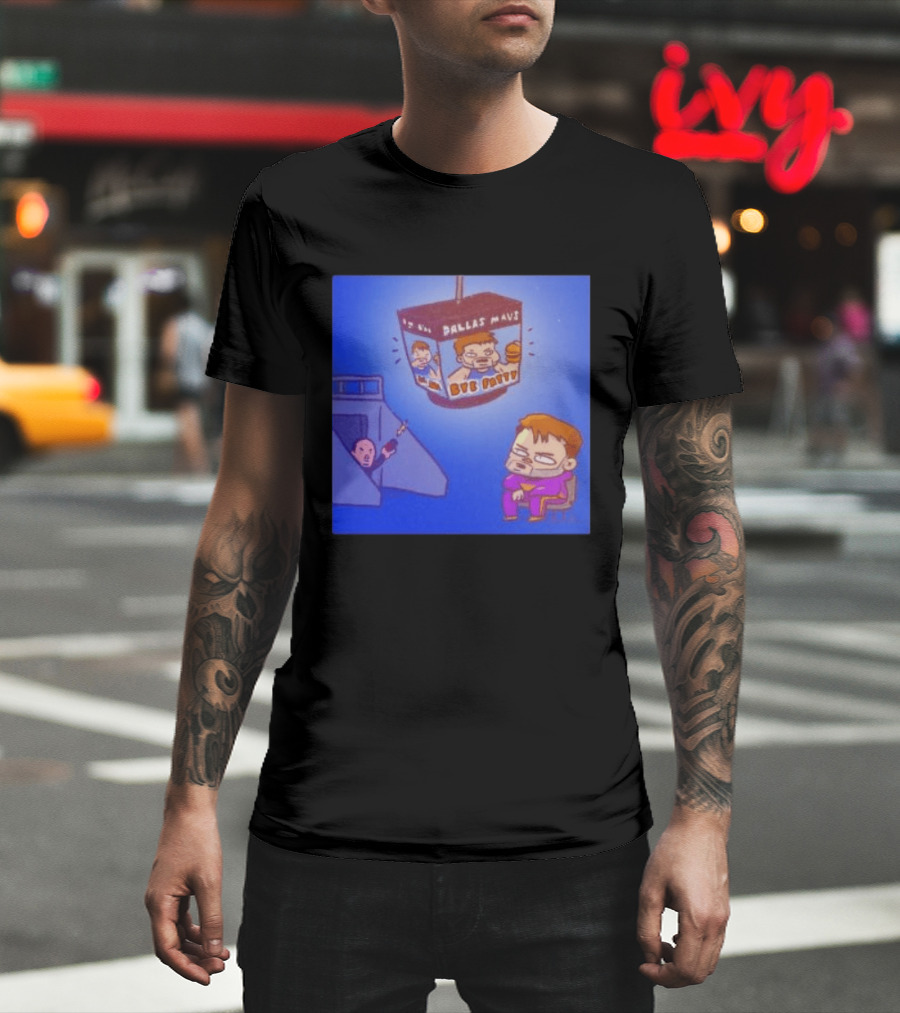 Dallas Mavs Bye Fatty Luka Doncic Emotional Cartoon Decor T-Shirt