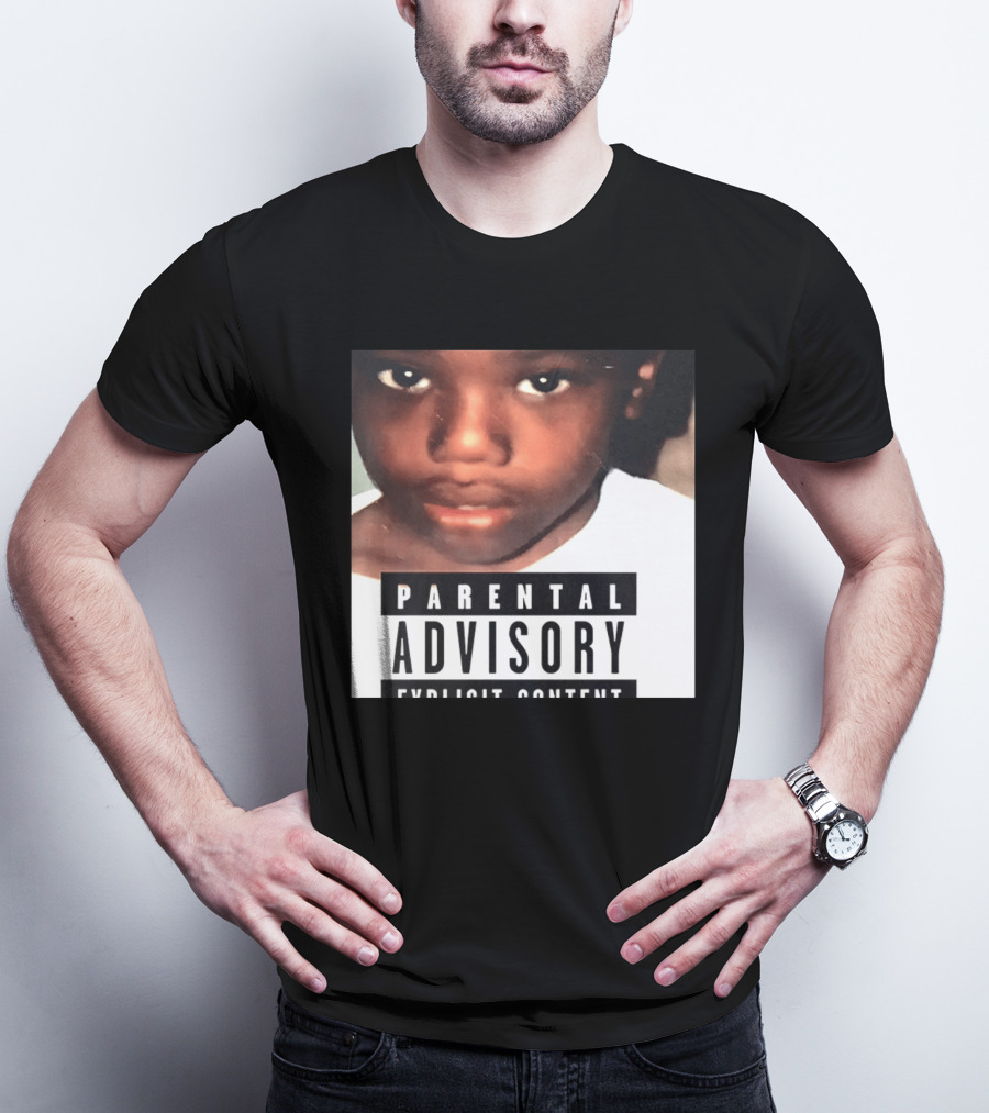 Parental Advisory Explicit Content Young Boy Image T-Shirt