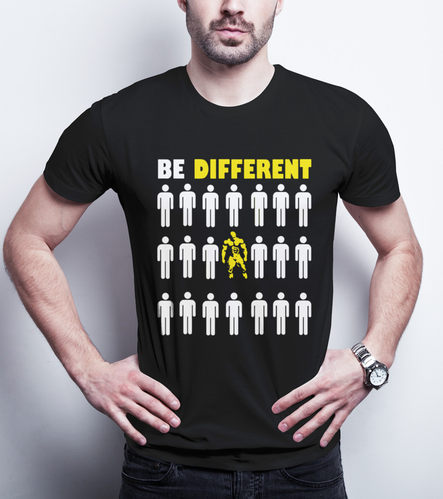 BE DIFFERENT GYM Bodybuilder Motivation Stand Out T-Shirt