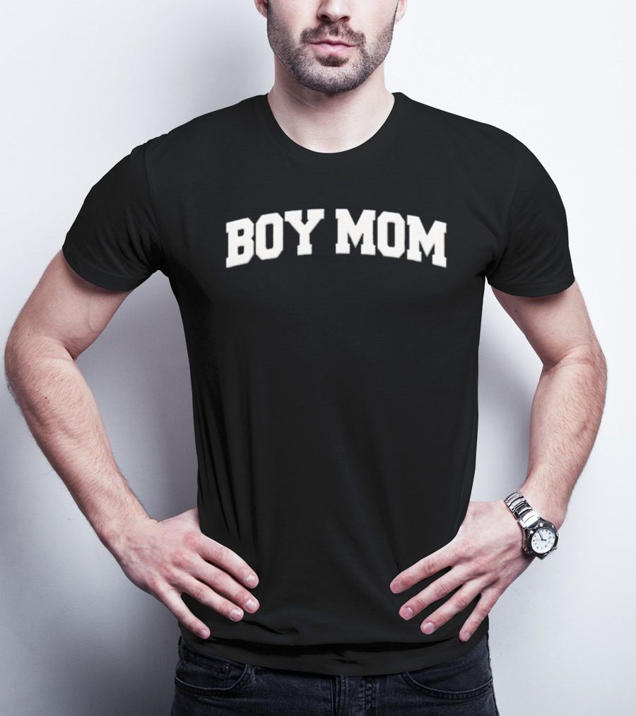 Boy Mom Puff Bold Text Arch T-Shirt