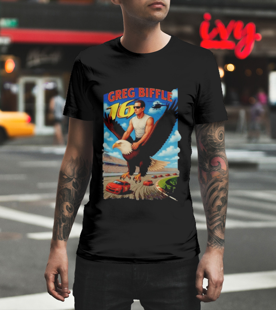 Greg Biffle NASCAR 16 Racing Adventure Bald Eagle Highway T-Shirt