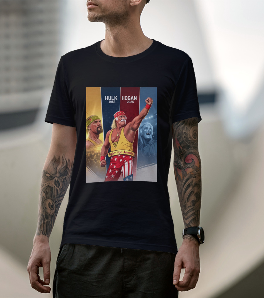 Hulk Hogan Fight For America 1953 2025 T-Shirt
