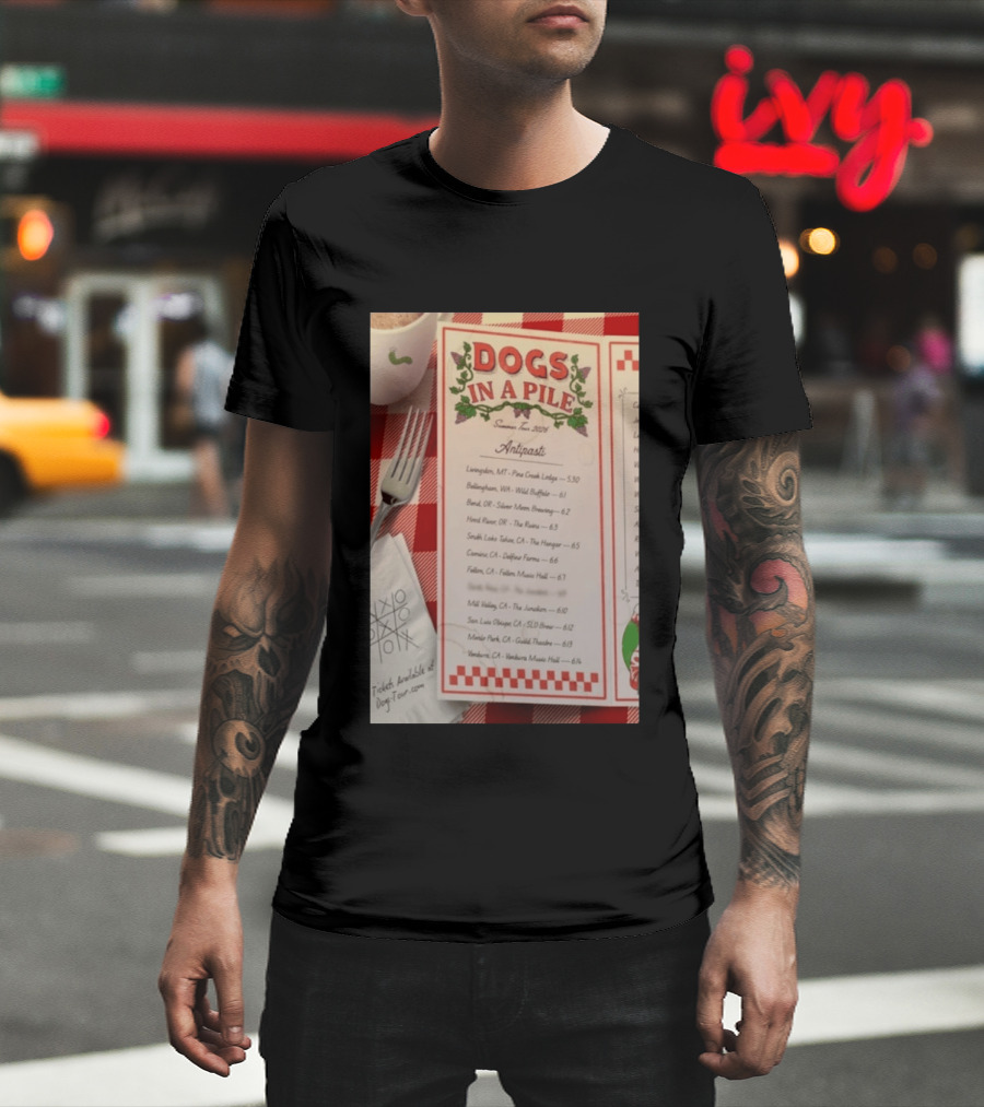 Dogs In A Pile Summer Tour 2026 T-Shirt