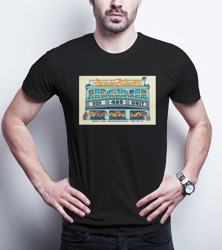 Jason Isbell And The 400 Unit Hancher Auditorium Iowa City March 4 2026 Horse Carousel T-Shirt
