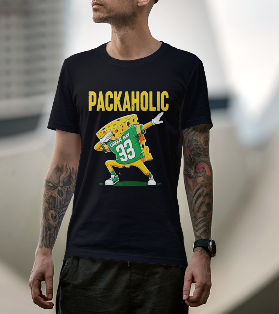 Packaholic Green Bay 33 Cheesehead Dab T-Shirt