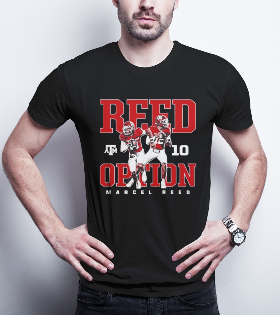 Texas A&M Aggies Reed Option Marcel Reed 10 Football T-Shirt
