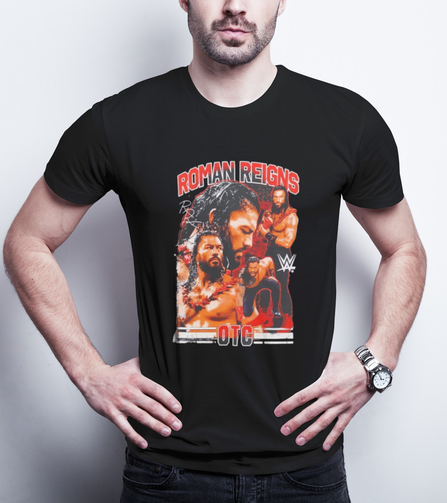 Roman Reigns WWE OTC Collage Wrestling Superstar WWE T-Shirt