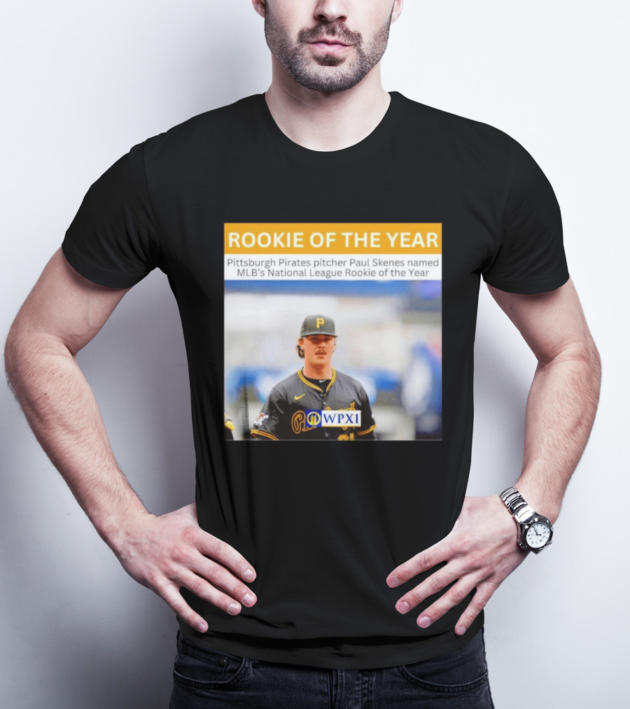 Rookie Of The Year Pittsburgh Pirates Pitcher Paul Skenes National League Award WPXI T-Shirt