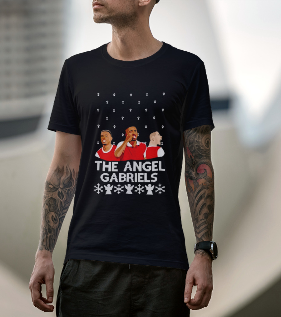 The Angel Gabriels Christmas Soccer Players Snowflakes T-Shirt