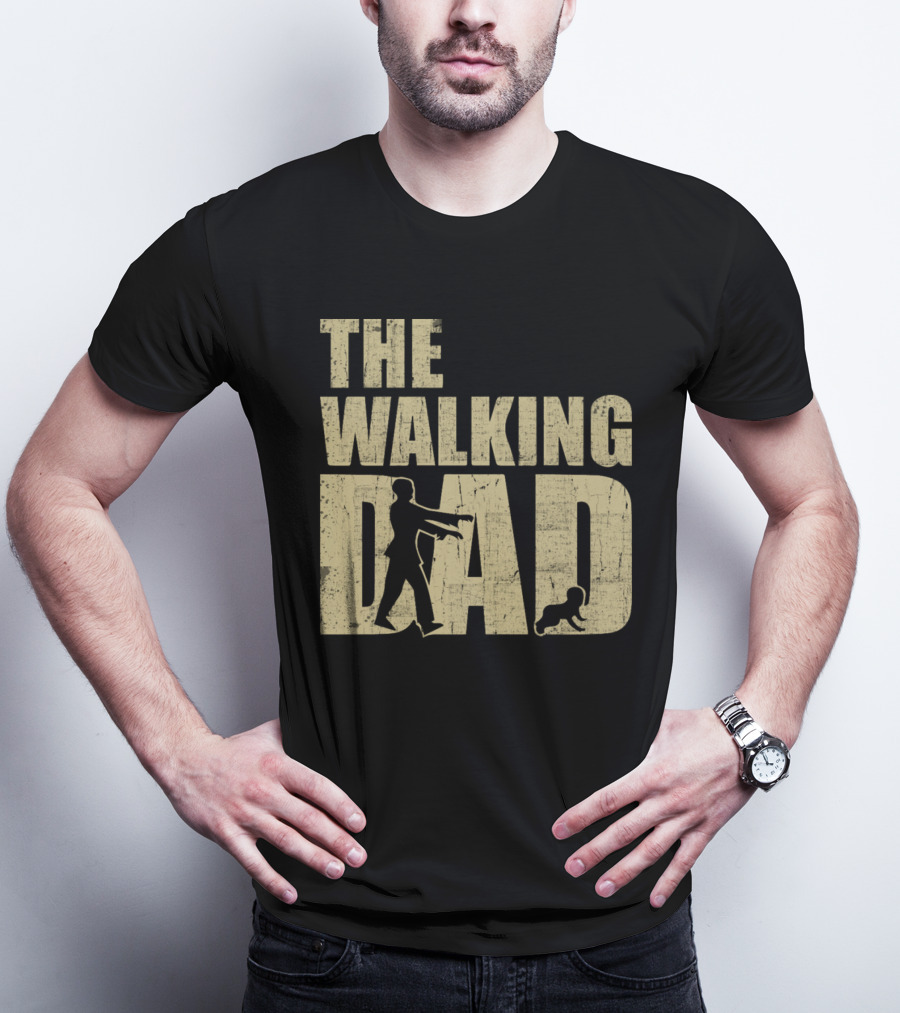 The Walking Dad Zombie Parody Dad And Baby T-Shirt