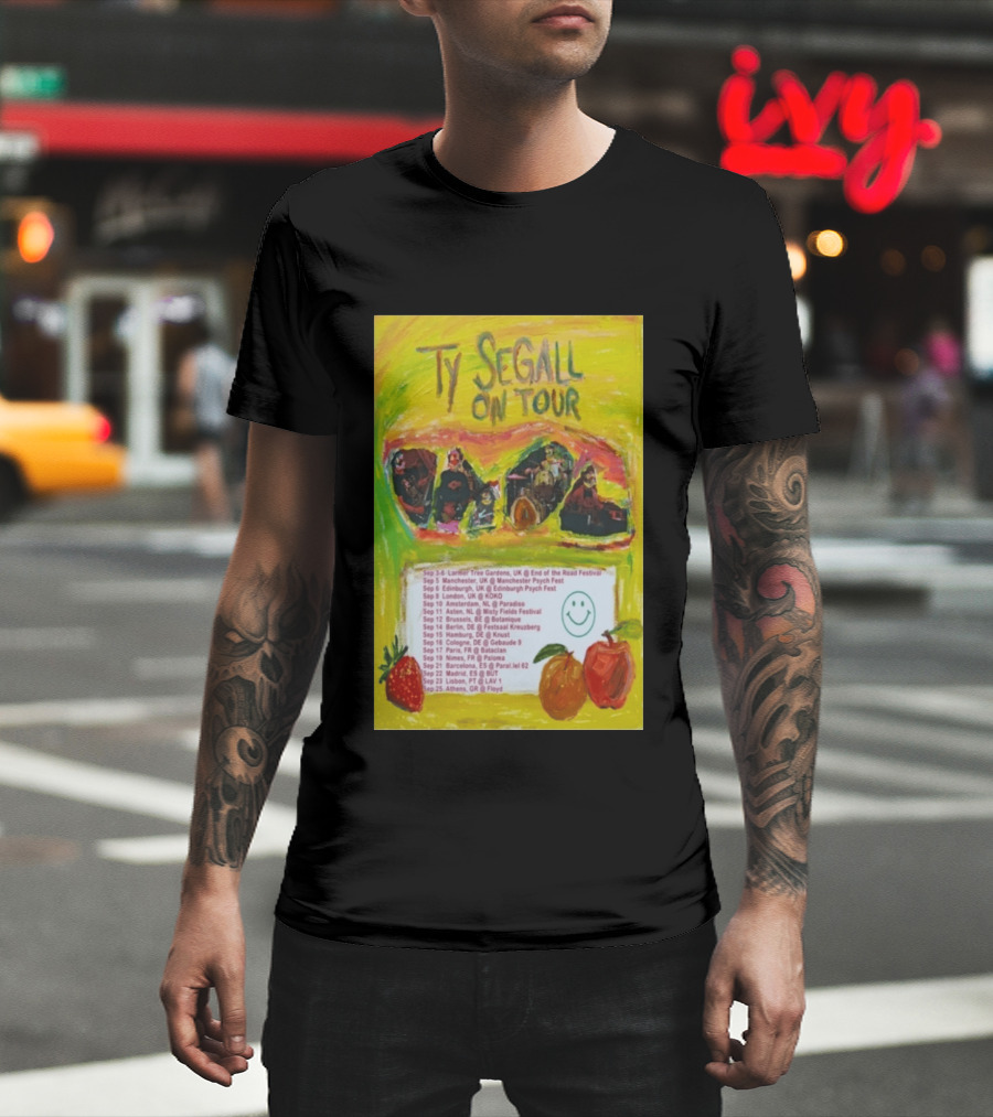 Ty Segall Europe Tour 2026 Larmer Tree Edinburgh Amsterdam Berlin Madrid Athens T-Shirt