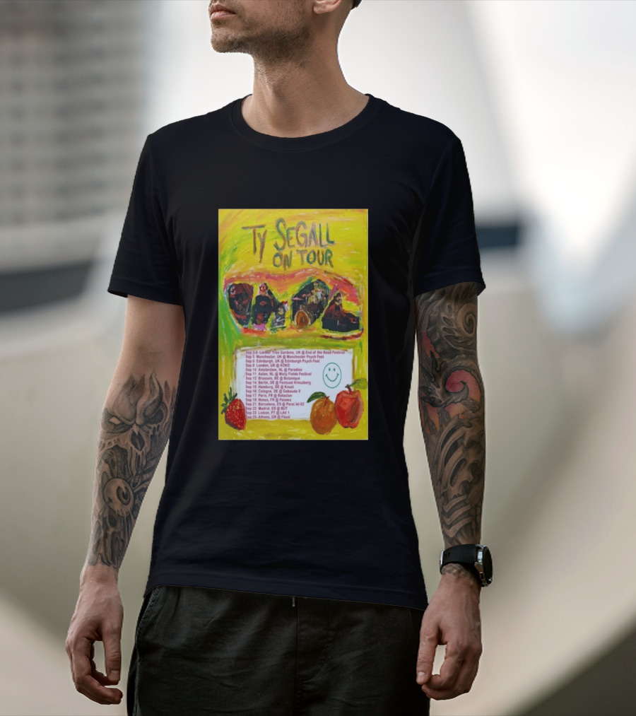 Ty Segall Europe Tour 2026 Larmer Tree Edinburgh Amsterdam Berlin Madrid Athens T-Shirt