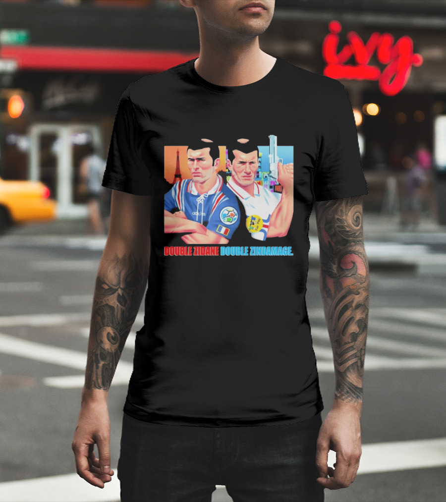 Double Zidane Double Zindamage Hong Kong Pop Up Cult Kits Paris T-Shirt