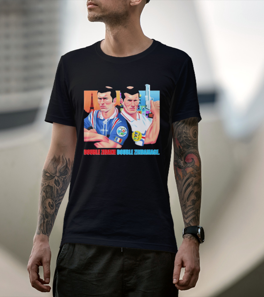 Double Zidane Double Zindamage Hong Kong Pop Up Cult Kits Paris T-Shirt