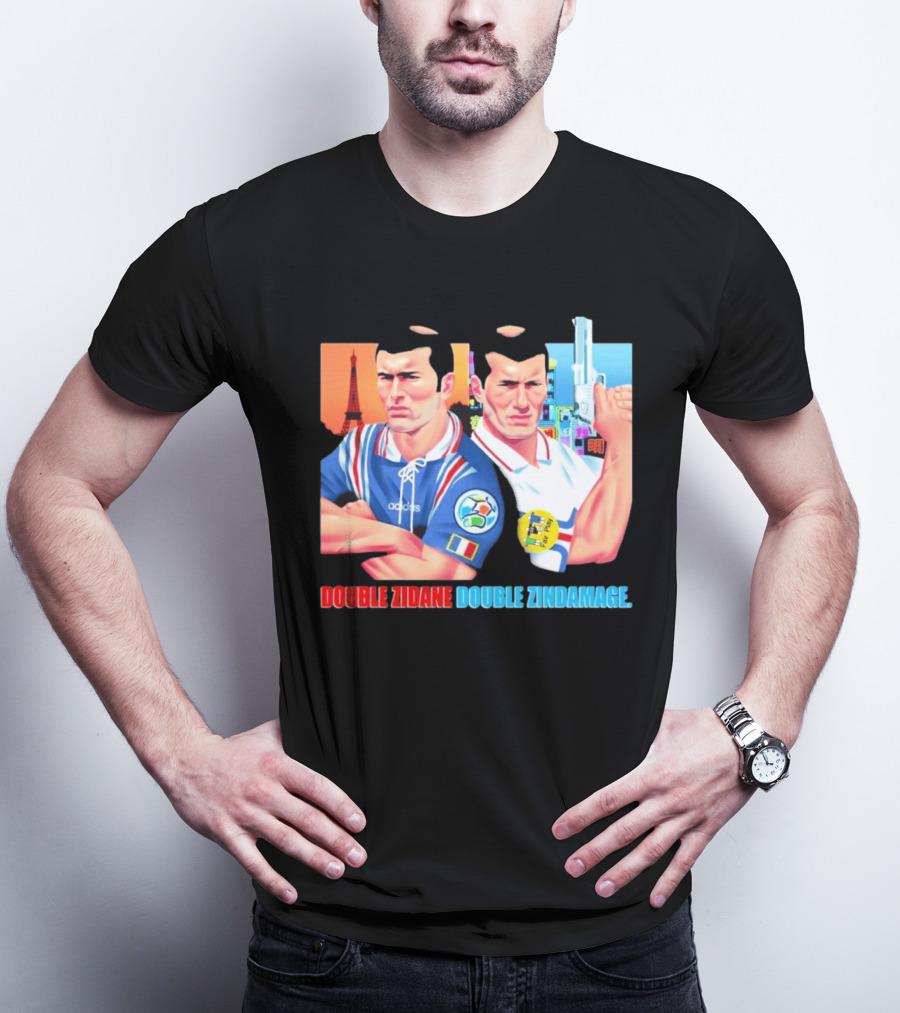 Double Zidane Double Zindamage Hong Kong Pop Up Cult Kits Paris T-Shirt