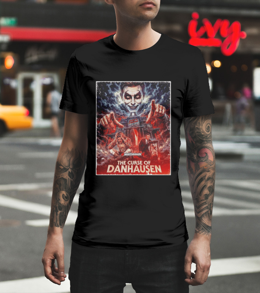 The Curse Of Danhausen Sportskeeda WWE Men For Sale Ships Free T-Shirt