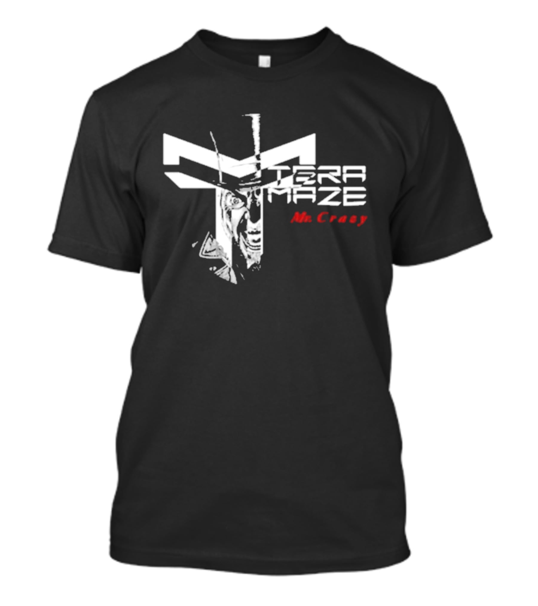 Tera Maze Mr. Crazy White Abstract T-Shirt