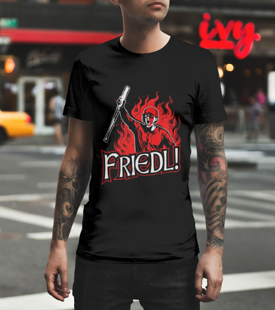 Friedl Awesome Baseball Fire T-Shirt