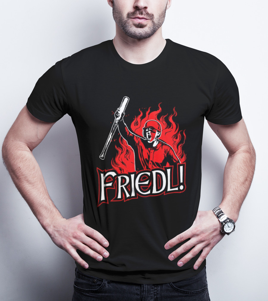 Friedl Awesome Baseball Fire T-Shirt